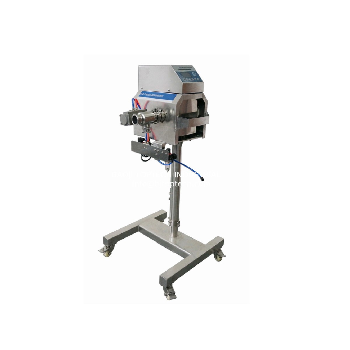Pipe Metal detector JL-IMD-L50 liquid proudct,meat paste,jam,sauce,milk ...